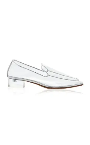 HERBERT LEVINE Clear The Air Pvc Loafers - Silver