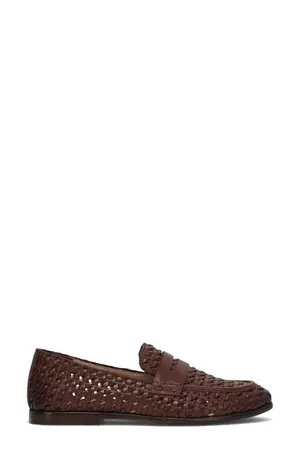 THE FRYE COMPANY Faith Woven Penny Loafer - Dark Brown