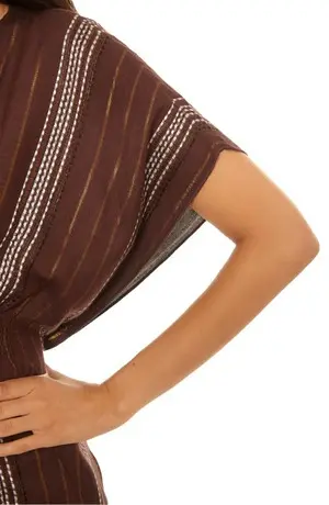 BECCA By Rebecca Virtue Radiance Metallic Stripe Cover-up Tunic