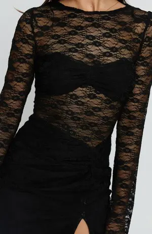 Princess Polly Lace Long Sleeve Mini Dress