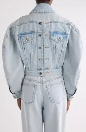 Givenchy Cocoon Reversed Denim Jacket - Light Blue