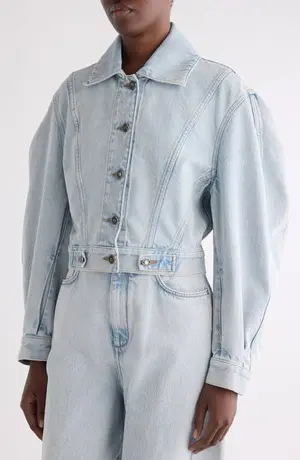 Givenchy Cocoon Reversed Denim Jacket - Light Blue