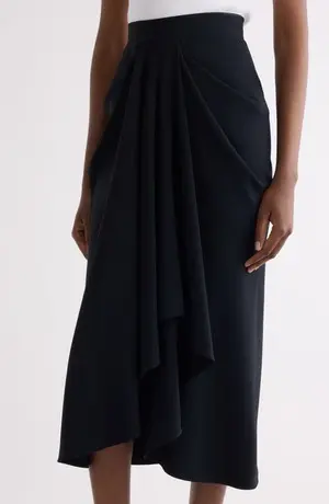 Givenchy Draped Stretch Midi Skirt