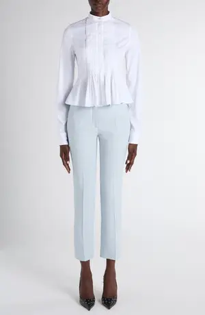 Alexander McQueen Cropped Tailored Crepe Trousers