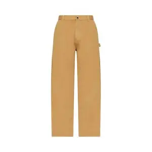 Moncler Button Up Zipper Straight Leg Trousers