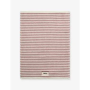 TEKLA Striped Cotton Bath Mat 70cm X 50cm - Ripple Stripes