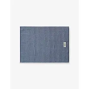 TEKLA Striped Cotton Bath Mat 70cm X 50cm - River Stripes