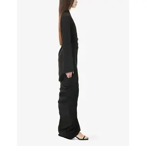 Rick Owens Draped Woven Gown - Black