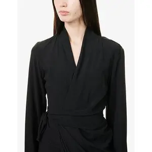Rick Owens Draped Woven Gown - Black