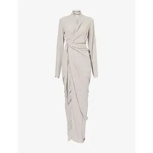 Neutral Draped Dresses