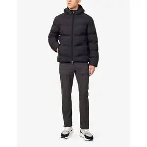 ARNE Chevron Hooded Shell-down Puffer Jacket - Black