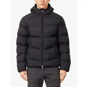 ARNE Chevron Hooded Shell-down Puffer Jacket - Black