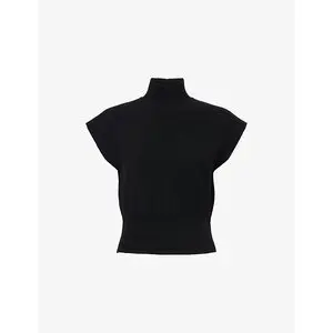 Black Sleeveless Turtleneck