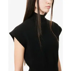 Rick Owens Sleeveless Wool Turtleneck Top