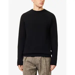 Sunspel Relaxed-fit Lambswool Jumper - Black