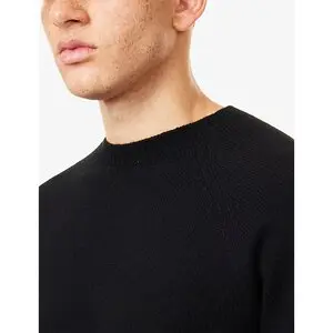 Sunspel Relaxed-fit Lambswool Jumper - Black