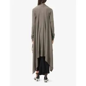 Rick Owens Draped Open-front Wool Cardigan - Dust