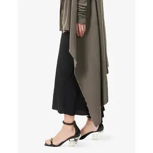Rick Owens Draped Open-front Wool Cardigan - Dust