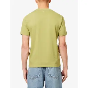 AMI Paris Adc Logo-embroidered Cotton-jersey T-shirt - Matcha