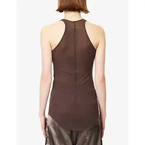 Rick Owens Basic Rib Semi-sheer Knit Top - Macassar