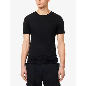 Rick Owens Double Short-sleeve Cotton T-shirt - Black