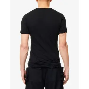 Rick Owens Double Short-sleeve Cotton T-shirt - Black