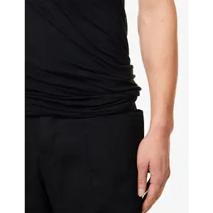 Rick Owens Double Short-sleeve Cotton T-shirt - Black