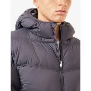 ARNE Chevron Hooded Puffer Jacket - Grey