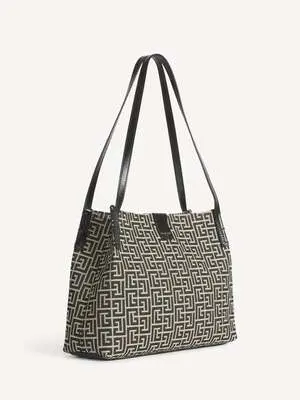 Balmain Monogram Jacquard Medium Shopper Bag