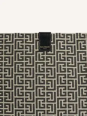 Balmain Monogram Jacquard Medium Shopper Bag