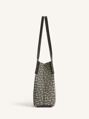 Balmain Monogram Jacquard Medium Shopper Bag