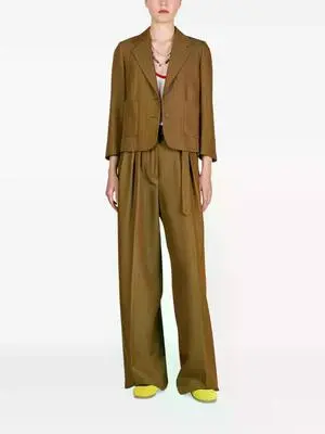 Dries Van Noten Herringbone Belted Trousers