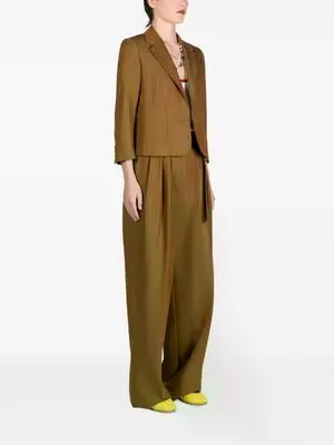 Dries Van Noten Herringbone Belted Trousers