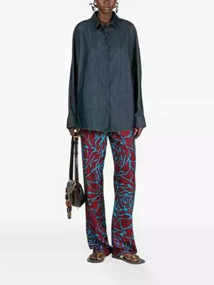 Dries Van Noten Denim Cocoon Shirt - Blue