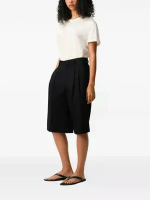 Ami Pleated Wide Bermuda Shorts