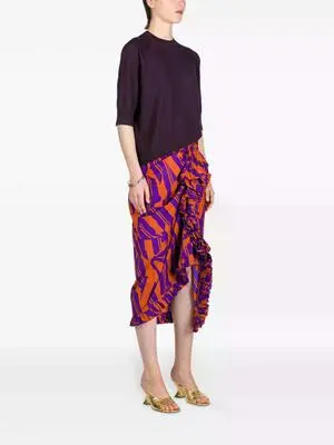 Dries Van Noten Ruffled Cotton Skirt