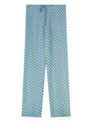 Dries Van Noten Devoré Striped Trousers