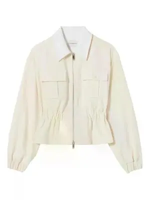 Claudie Pierlot Contrast-collar Zip-up Jacket - Neutrals