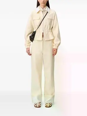 Claudie Pierlot Contrast-collar Zip-up Jacket - Neutrals