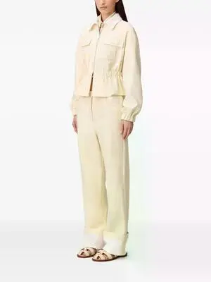 Claudie Pierlot Contrast-collar Zip-up Jacket - Neutrals