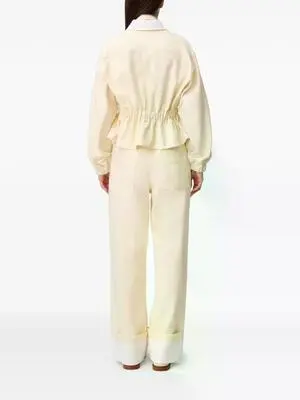 Claudie Pierlot Contrast-collar Zip-up Jacket - Neutrals
