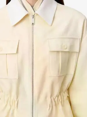 Claudie Pierlot Contrast-collar Zip-up Jacket - Neutrals