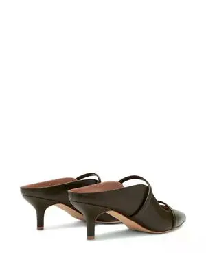 MALONE SOULIERS Maureen Leather Mules - Green