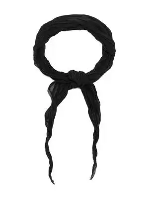 AMI Paris Twisted Crumpled Scarf - Black