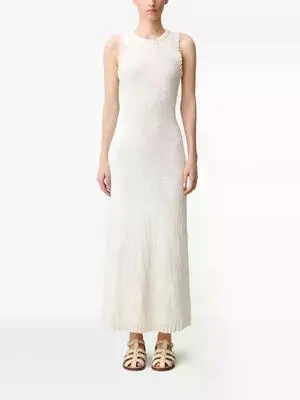 Claudie Pierlot Sleeveless Ruffled-trim Midi Dress