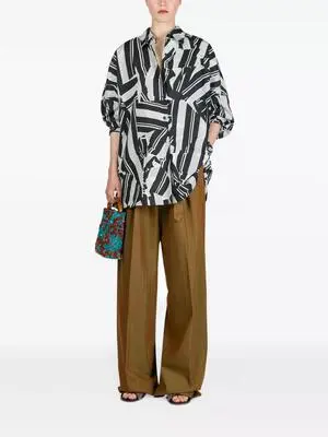 Dries Van Noten Geometric Cotton Shirt