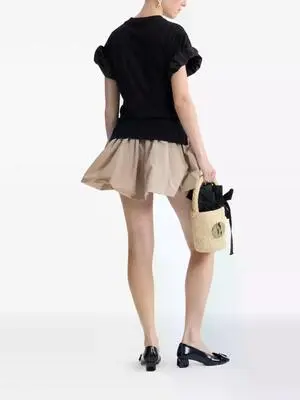 PATOU Faille-sleeves T-shirt - Black