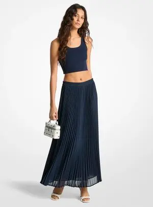 Michael Kors Pleated Georgette Skirt