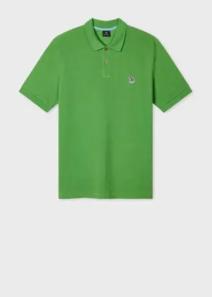 Paul Smith Mid Organic Cotton Zebra Polo Shirt - Green