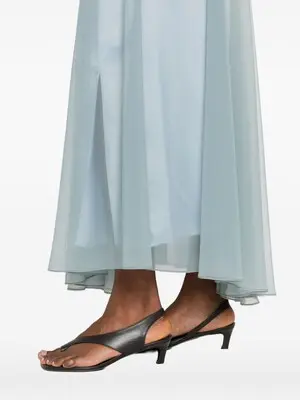 FORTE_FORTE Chiffon Long Skirt - Grey
